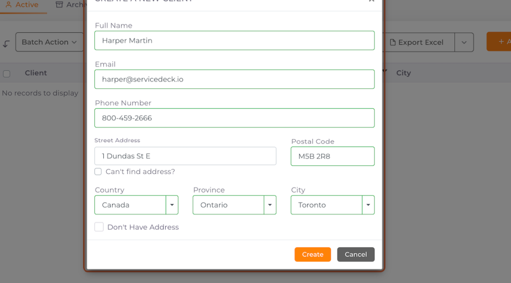 Add New Client - Help Desk