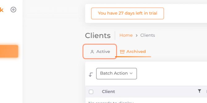 Unarchive Client - Help Desk