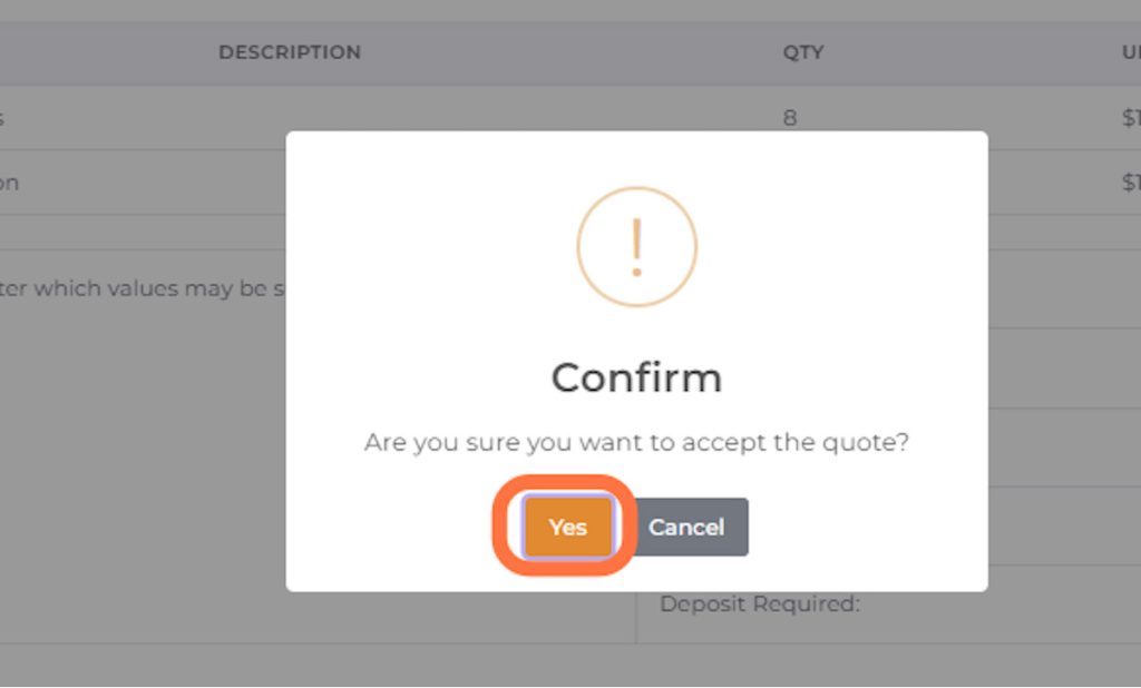 Accept/Decline Quote From Portal - Help Desk