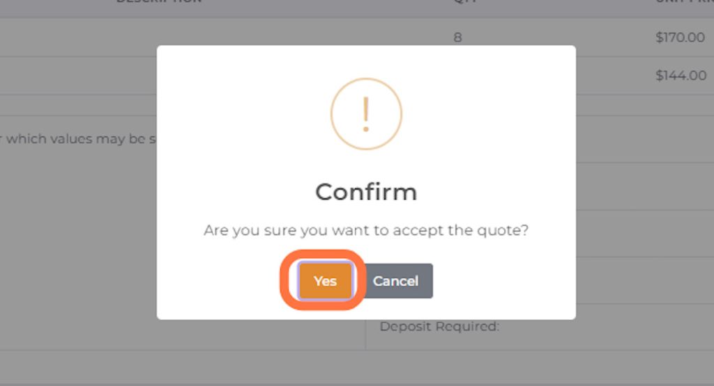 Accept/Decline Quote From Email - Help Desk