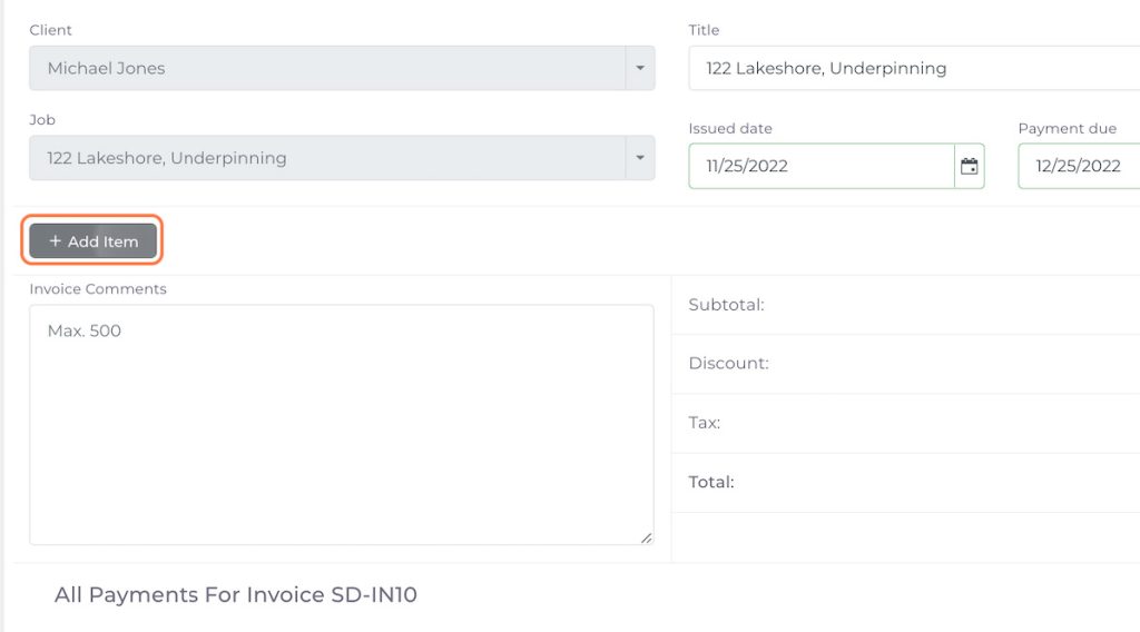 Add New Invoice - Help Desk