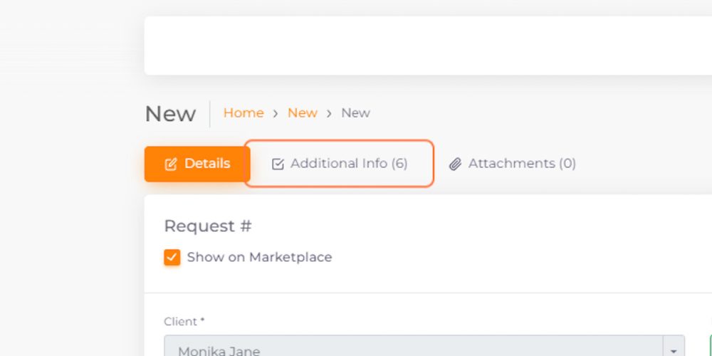 Create Request on Marketplace - Help Desk